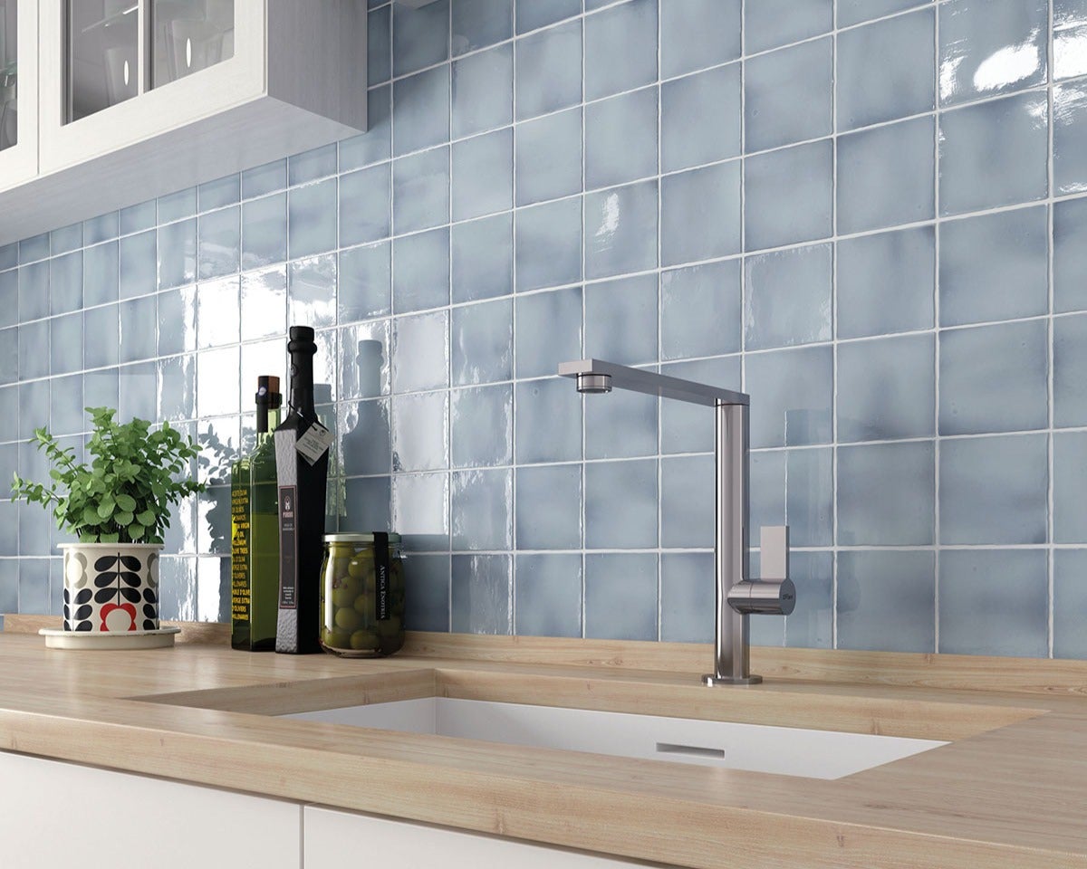 Faïence - MANACOR - 10x10 - MANACOR BLUE MOON | Leroy Merlin