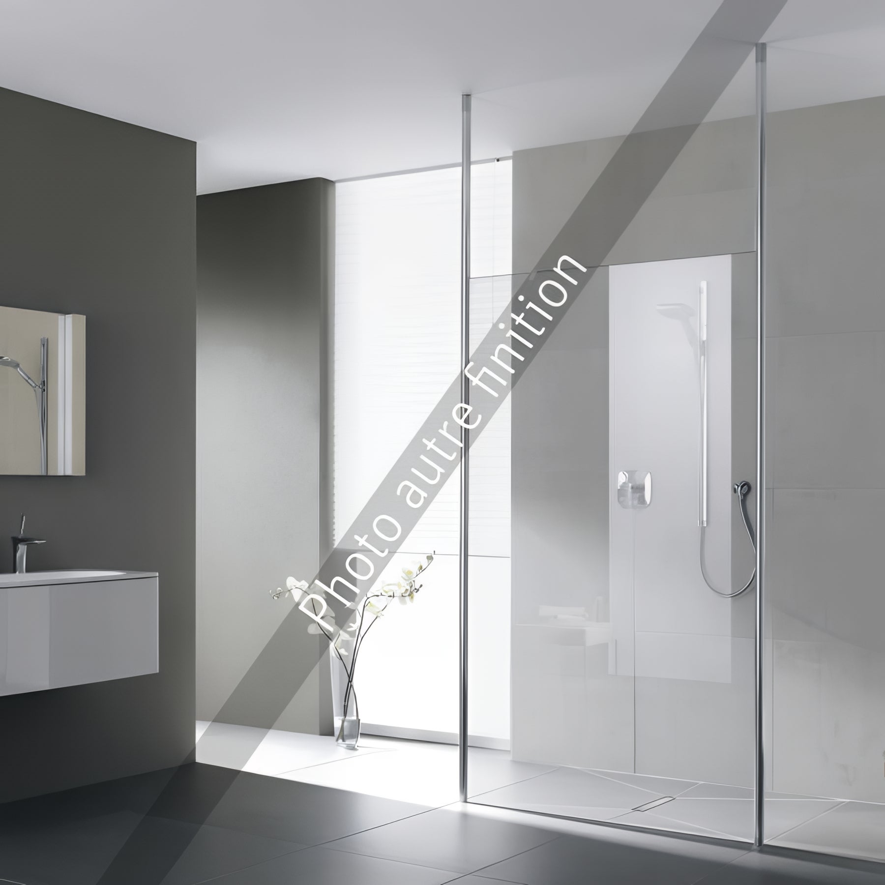 Paroi de douche walk-in-SHOWER largeur 150 cm hauteur 200 cm profilé ...
