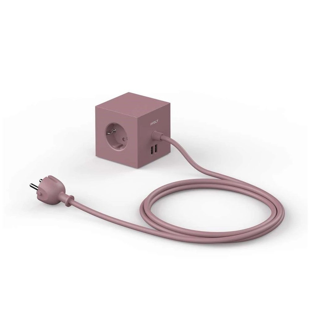 Square 1 Avolt - Rouge - Multiprise aimantée avec 3 prises et 2 ports ...