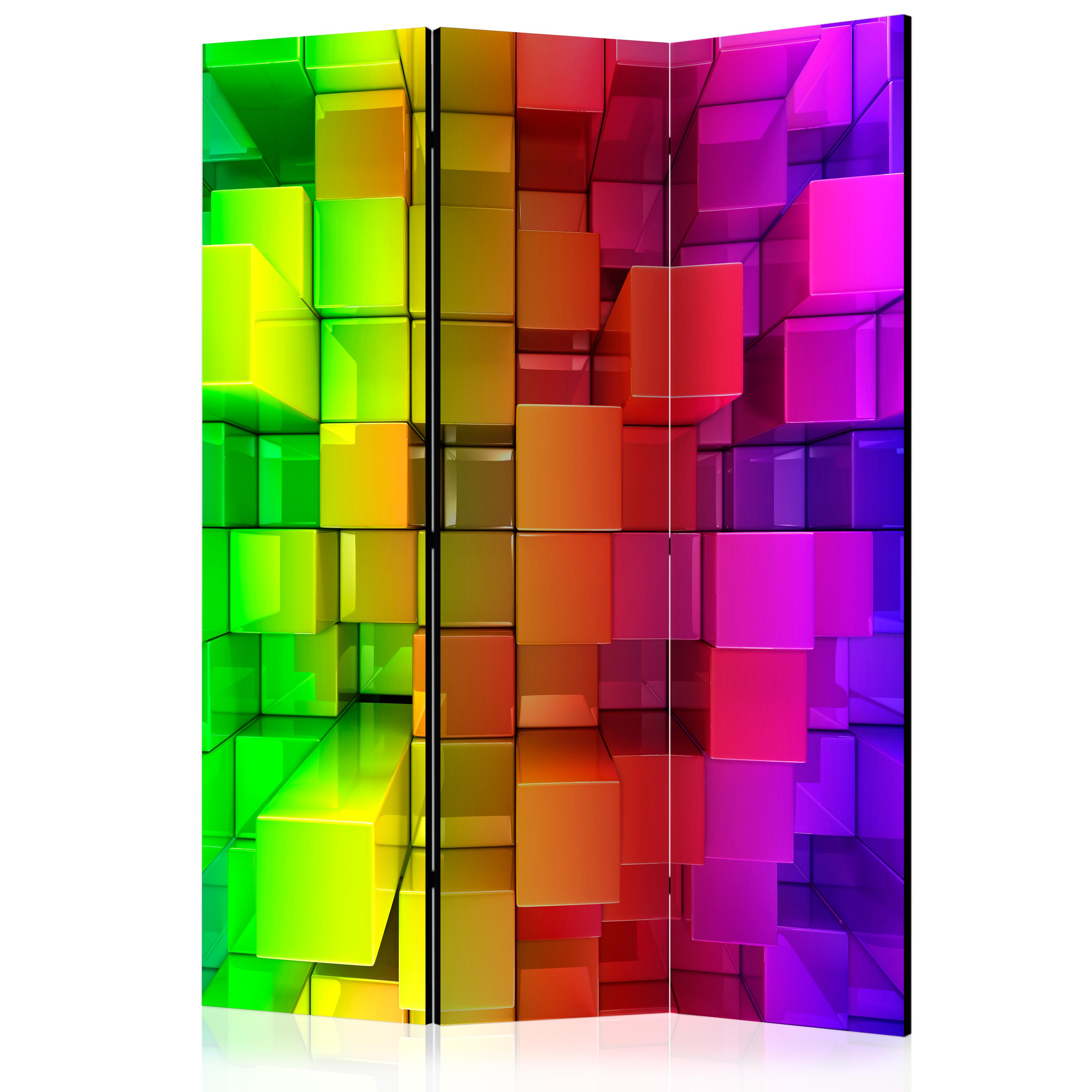 Paravent 3 volets - Colour jigsaw [Room Dividers] - 135x172 | Leroy Merlin