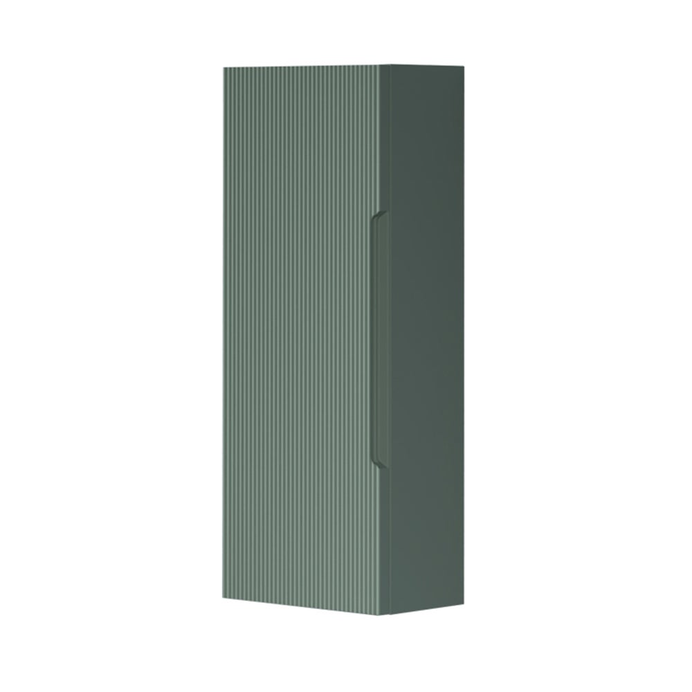 Meuble de salle de bain suspendu H 75 cm vert mat réversible nervuré ...