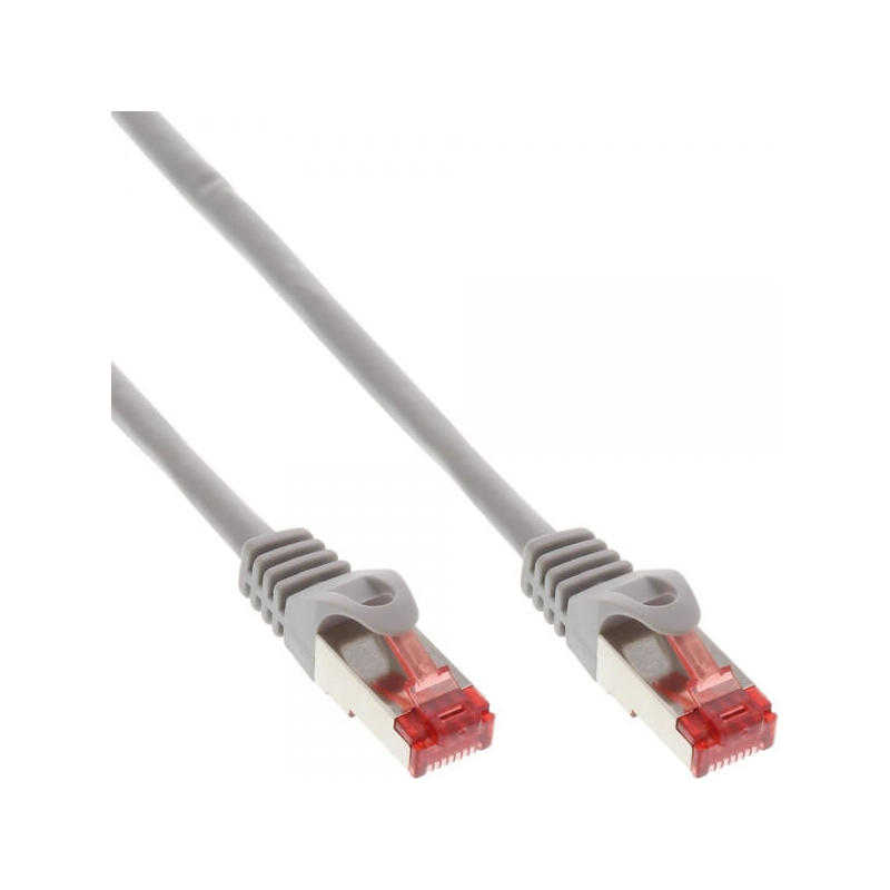 Cable de red inline s/ftp pimf cat.6 250mhz pvc cca gris 0.5m | Leroy ...