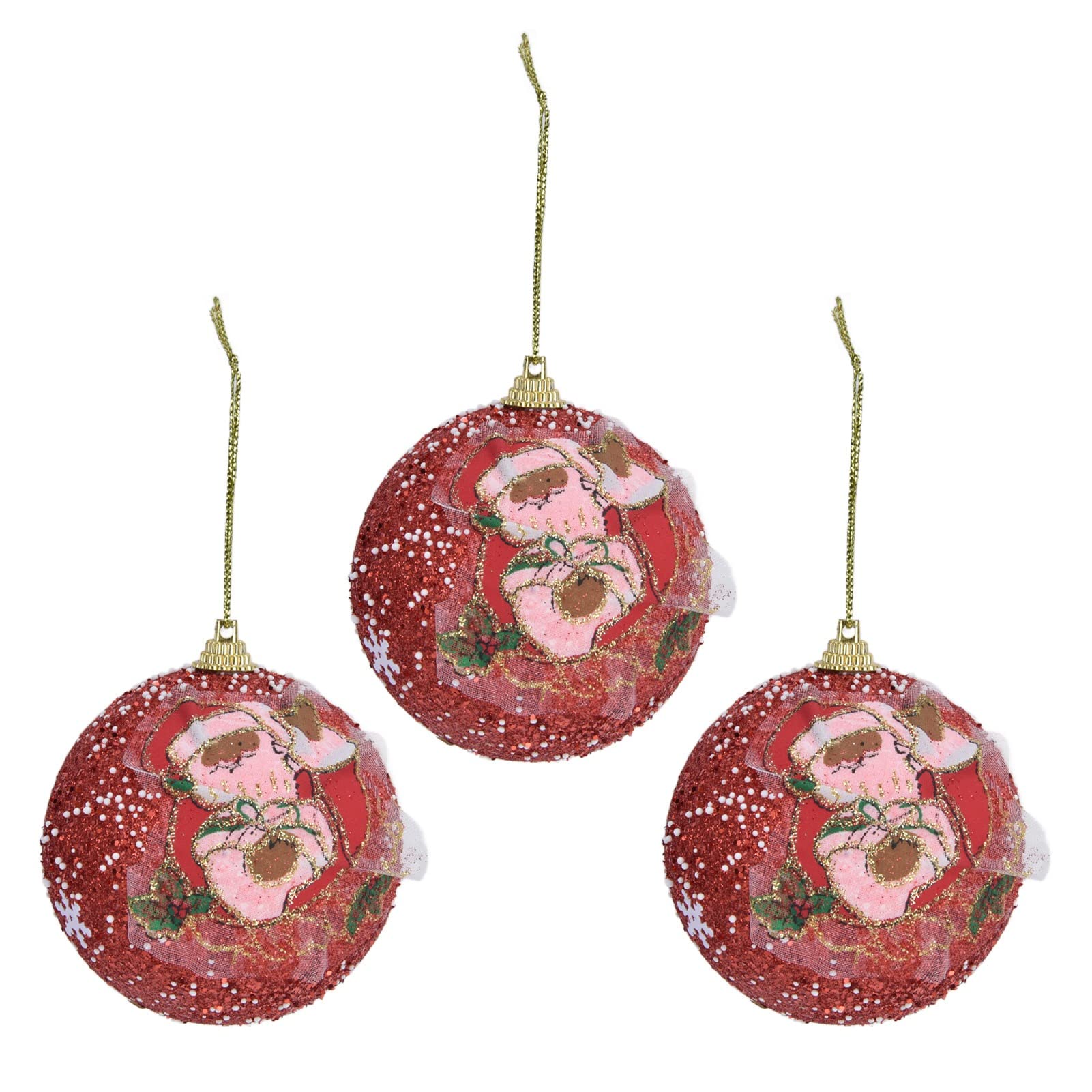Bolas de Navidad 7cm, Bolas de Navidad Personalizadas para Árbol, 3 ...