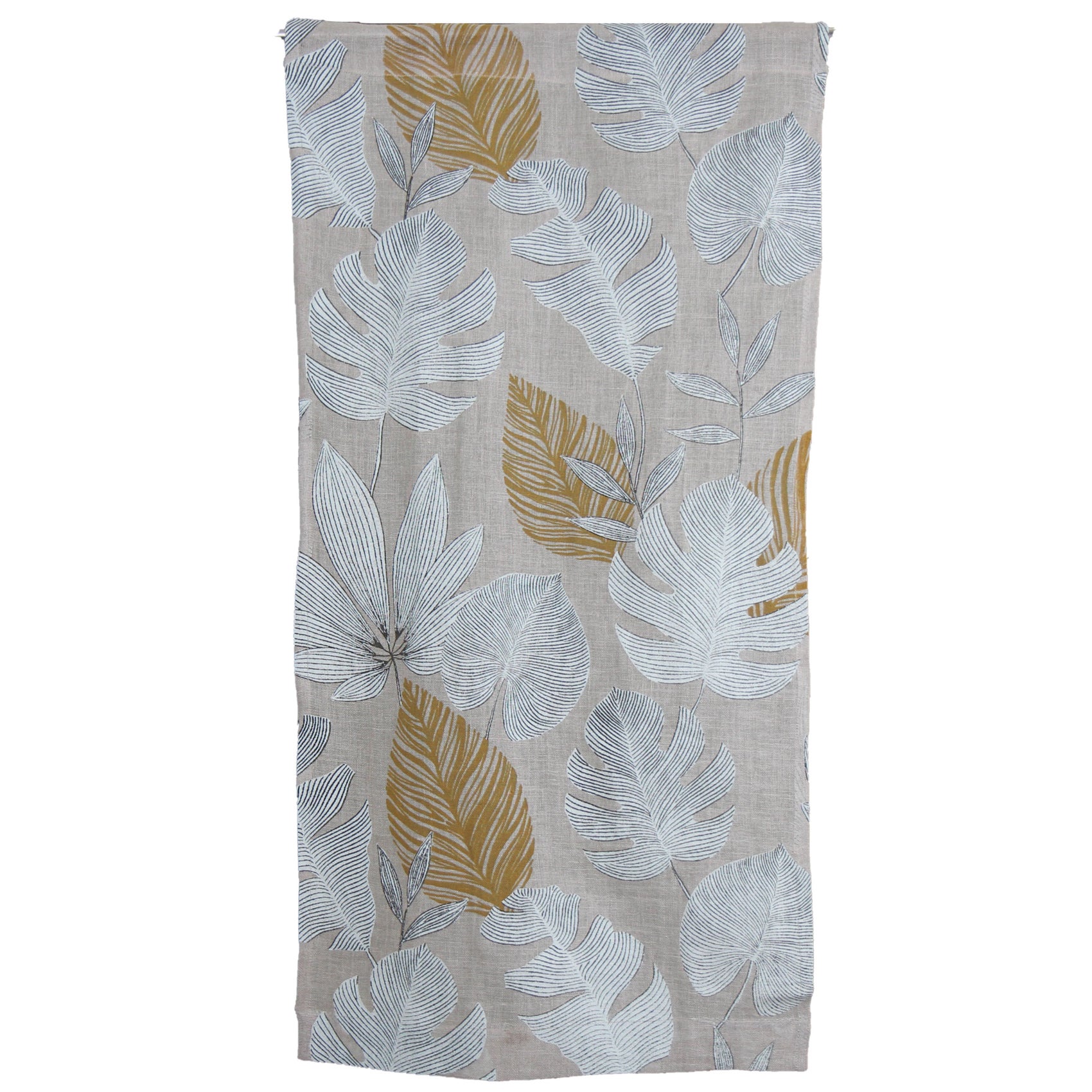 Paire de stores droits et tamisant en lin - Jaune tournesol - 45x90 cm ...