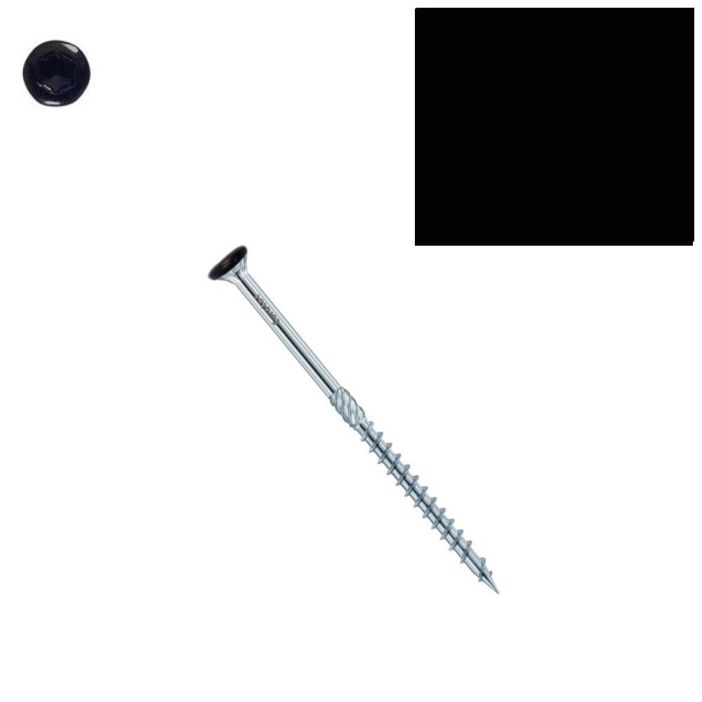 Vis bois Tx 5x70 mm RAL 9005 noir foncé par 50 | Leroy Merlin