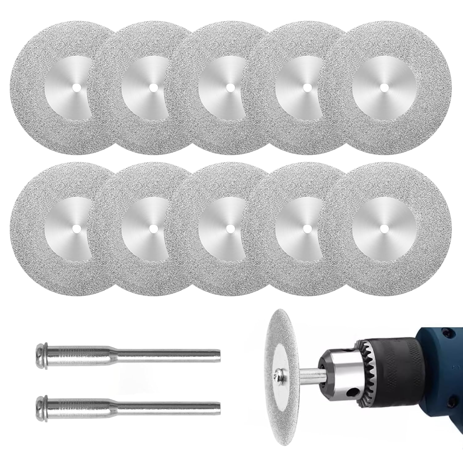 Lot de 10 Disques Diamant, 40mm Mini Disques à Tronçonner Perforés avec ...