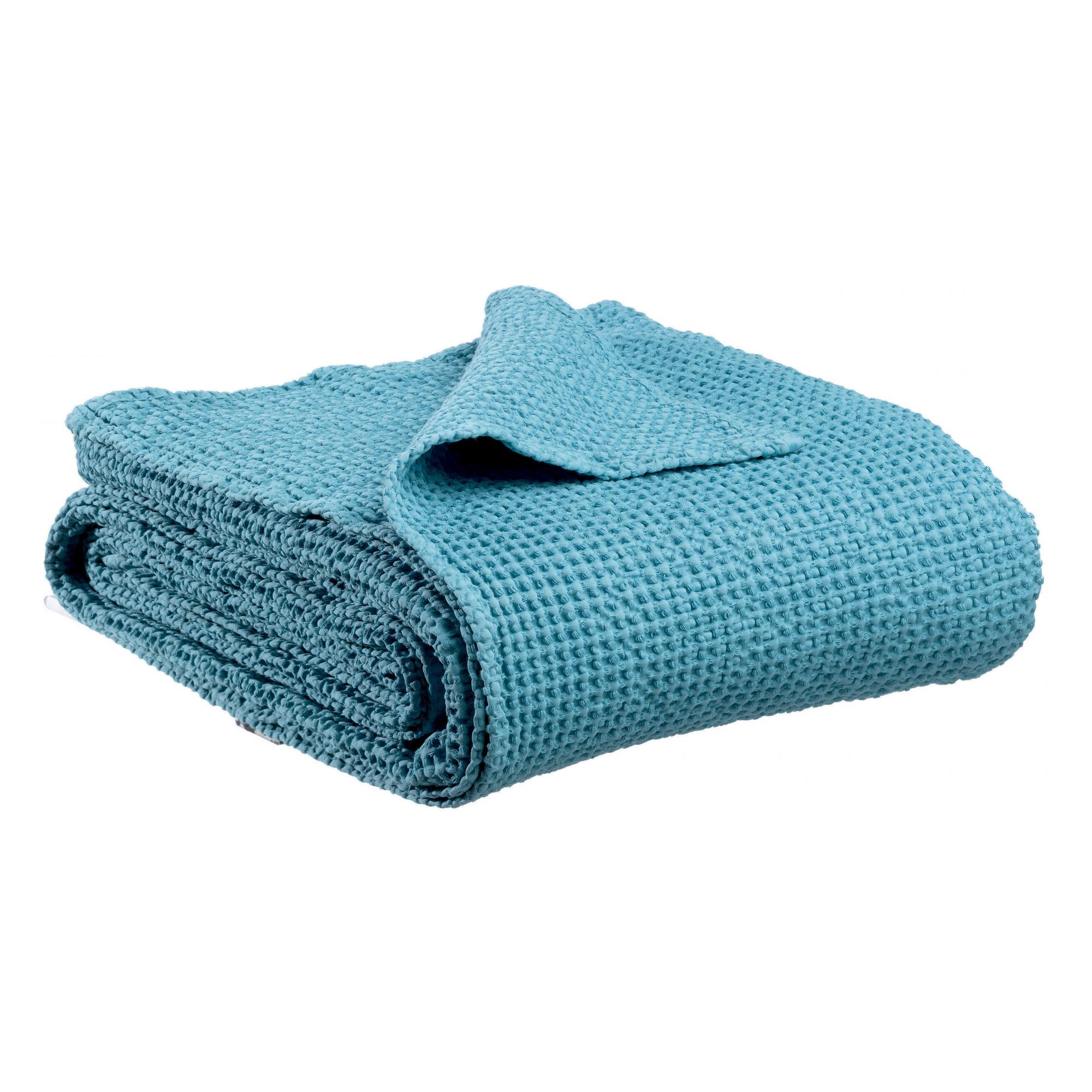 Plaid stonewashed Maia quartz 140 x 200 cm Vivaraise | Leroy Merlin