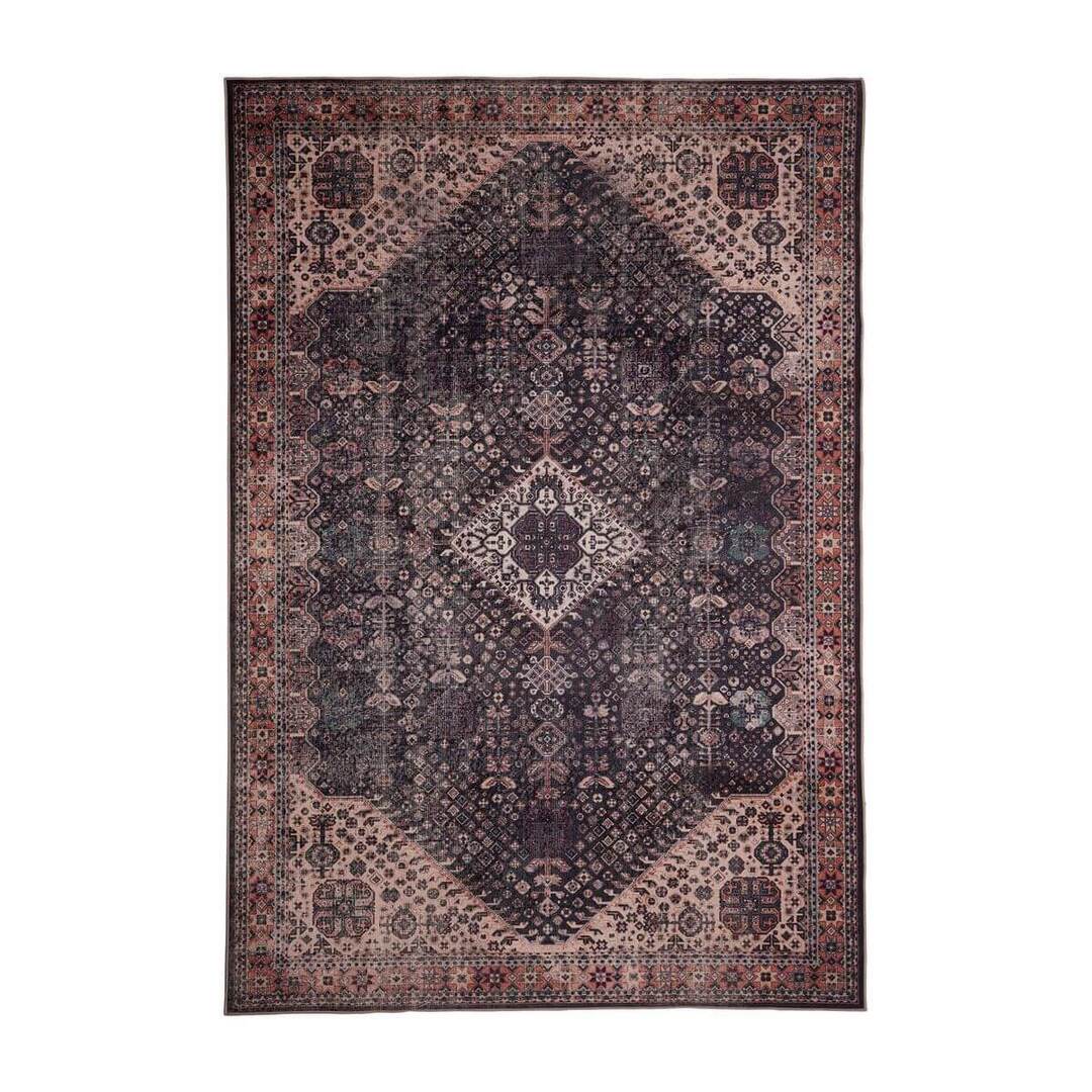 Tapis ethnique berbère en polyester Graphite 200x290 SCAFATI | Leroy Merlin