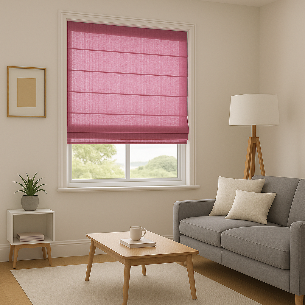 Estor Plegable Viewtex Traslúcido Rosa Espiga 90 X 250cm | Leroy Merlin