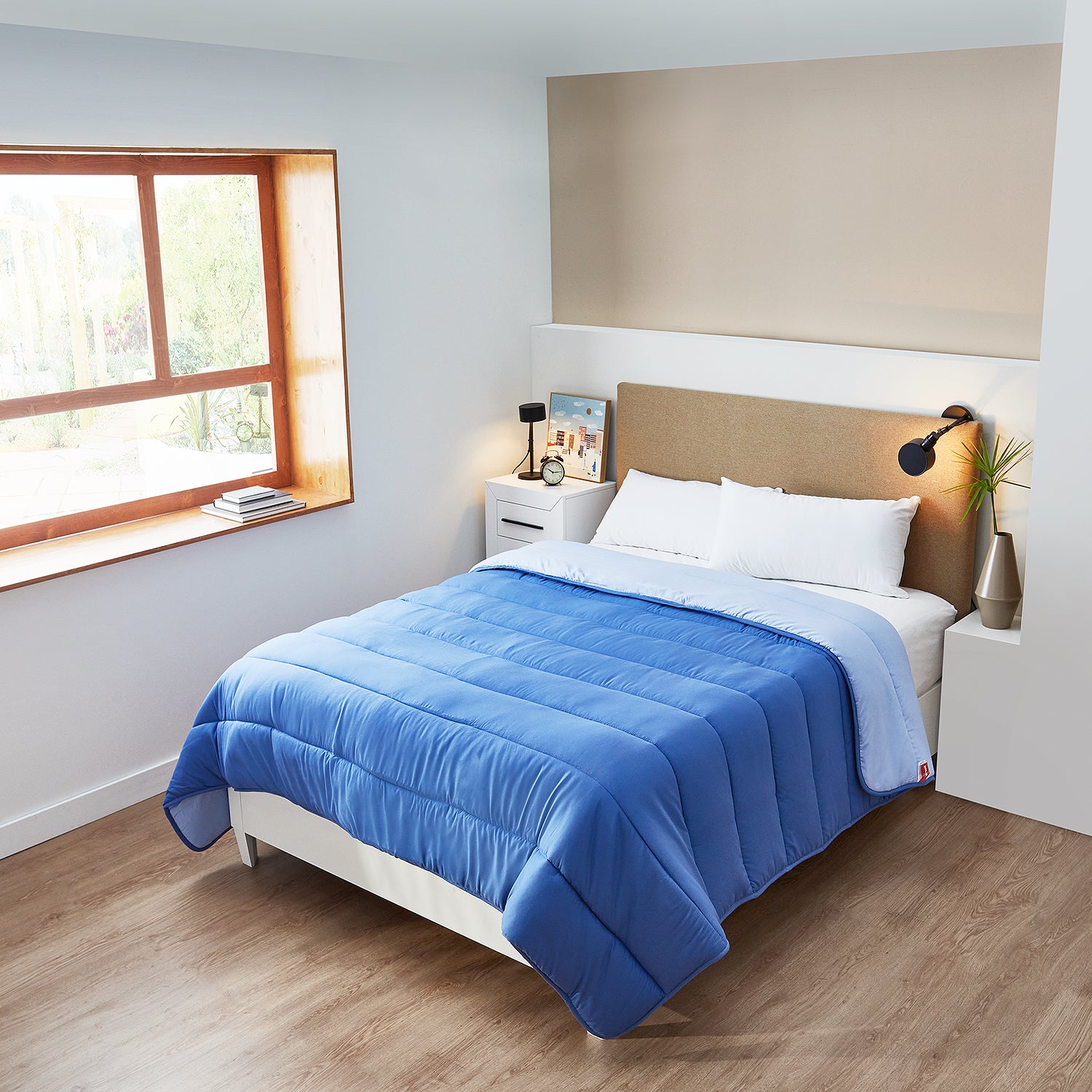 Edredón Nórdico 400 gr de invierno Bicolor Azul 180x220cm Pikolin Home ...