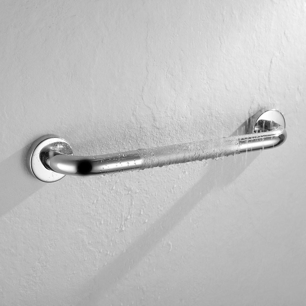 Kibath Barra de Apoyo Baño antideslizante 40 cm acero inoxidable cromo ...