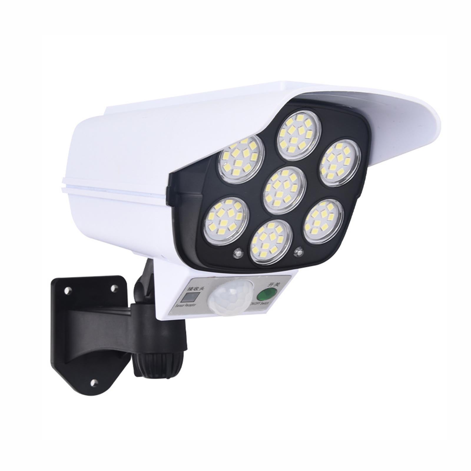 Applique murale capteur solaire fausse caméra LED lampe solaire antivol ...