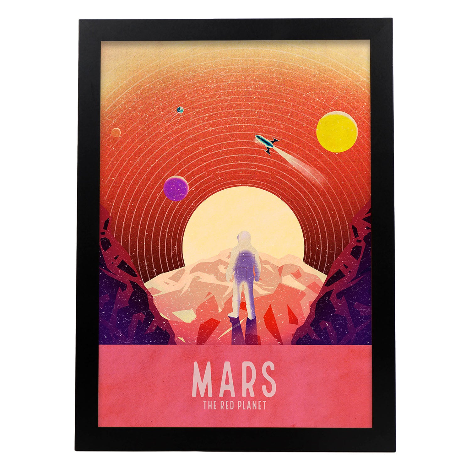 Mars Lamina. Affiches Avec Des Illustrations D'espace Détaillées ...