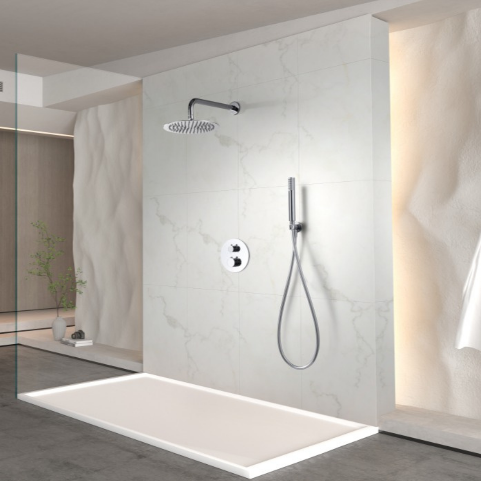 IMEX - Colonne de Douche Encastrée Thermostatique Salle de Bain Chrome ...