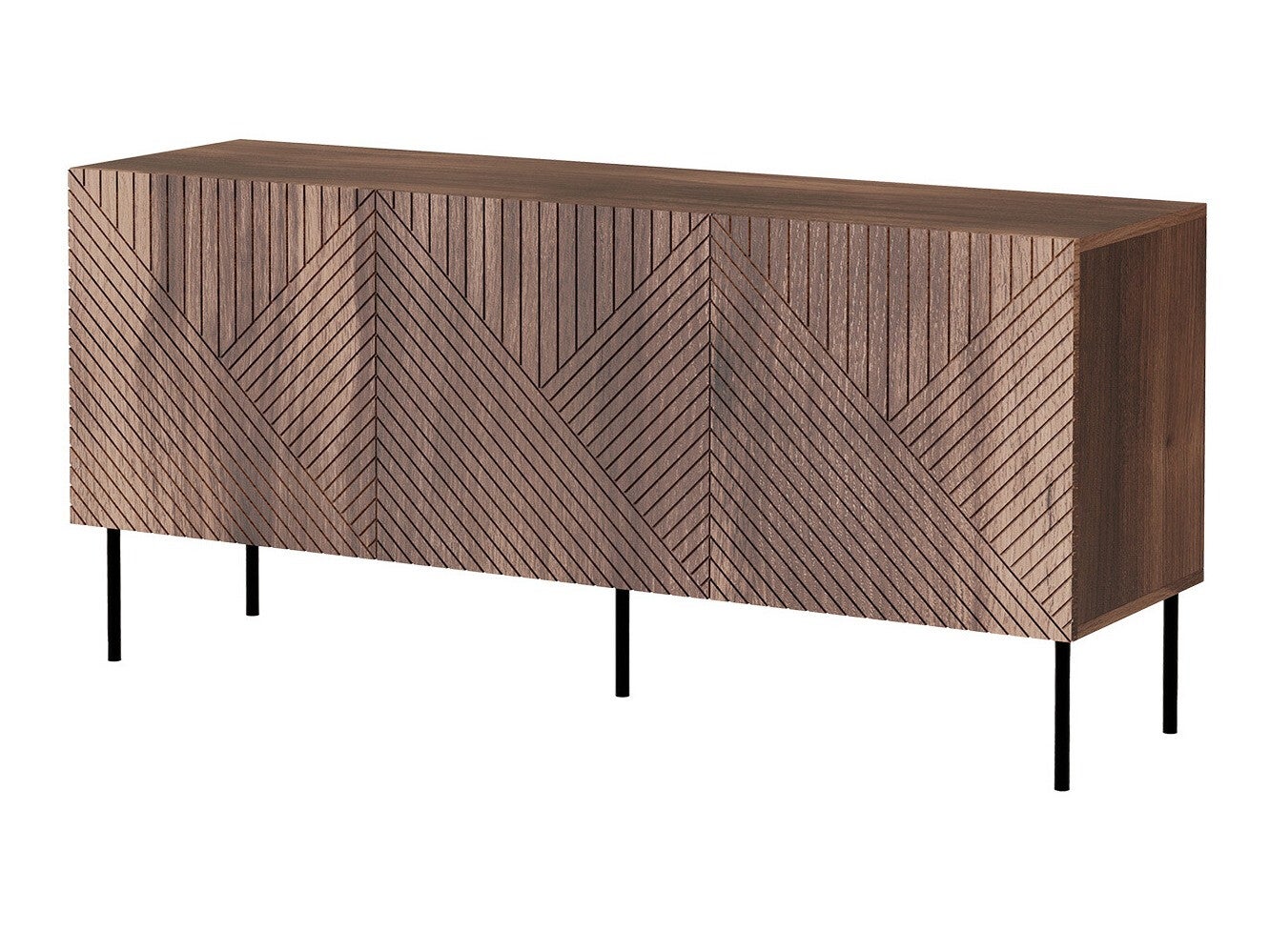 Aparador Venophu 100, Nogal, 70x150x42cm, Aglomerado laminado, MDF ...