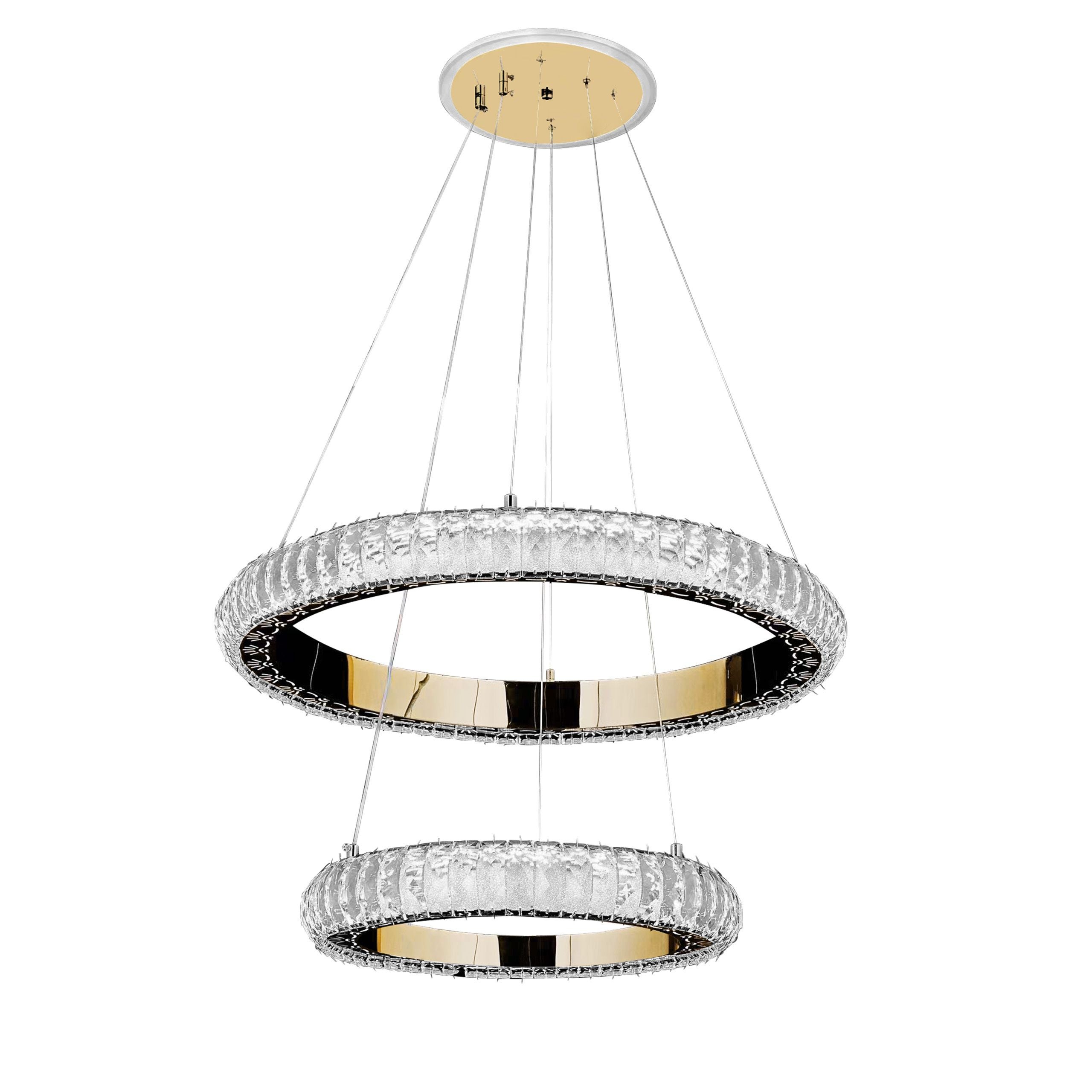 LAMPE SUSPENDUE TOOLIGHT LED G043-2CP GOLD | Leroy Merlin