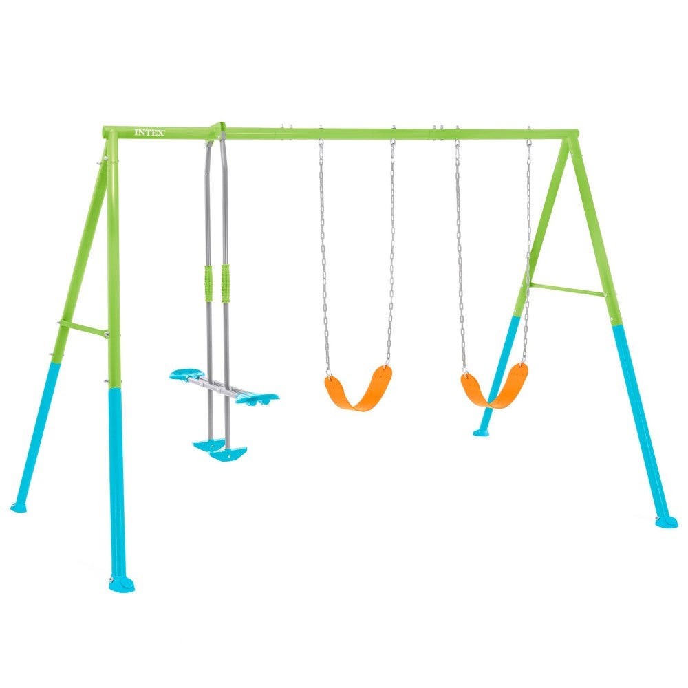 Intex 44121 - Altalena Swing Set Colorata, Due Seggiolini e Dondolo ...
