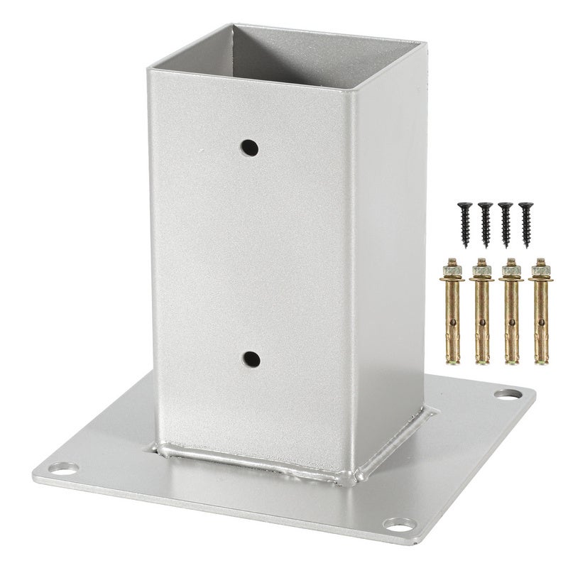 4x Pie de poste cuadrado Soporte para Postes de Madera Cuadrada ...