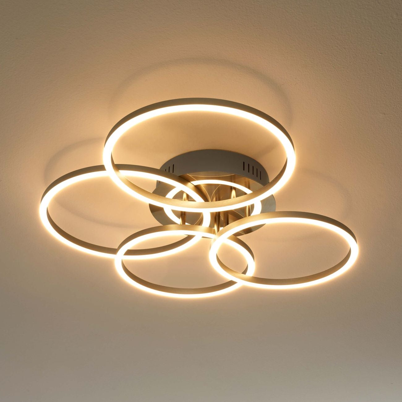 Plafonnier LED Dimmable design 4 cercles - Olava | Leroy Merlin