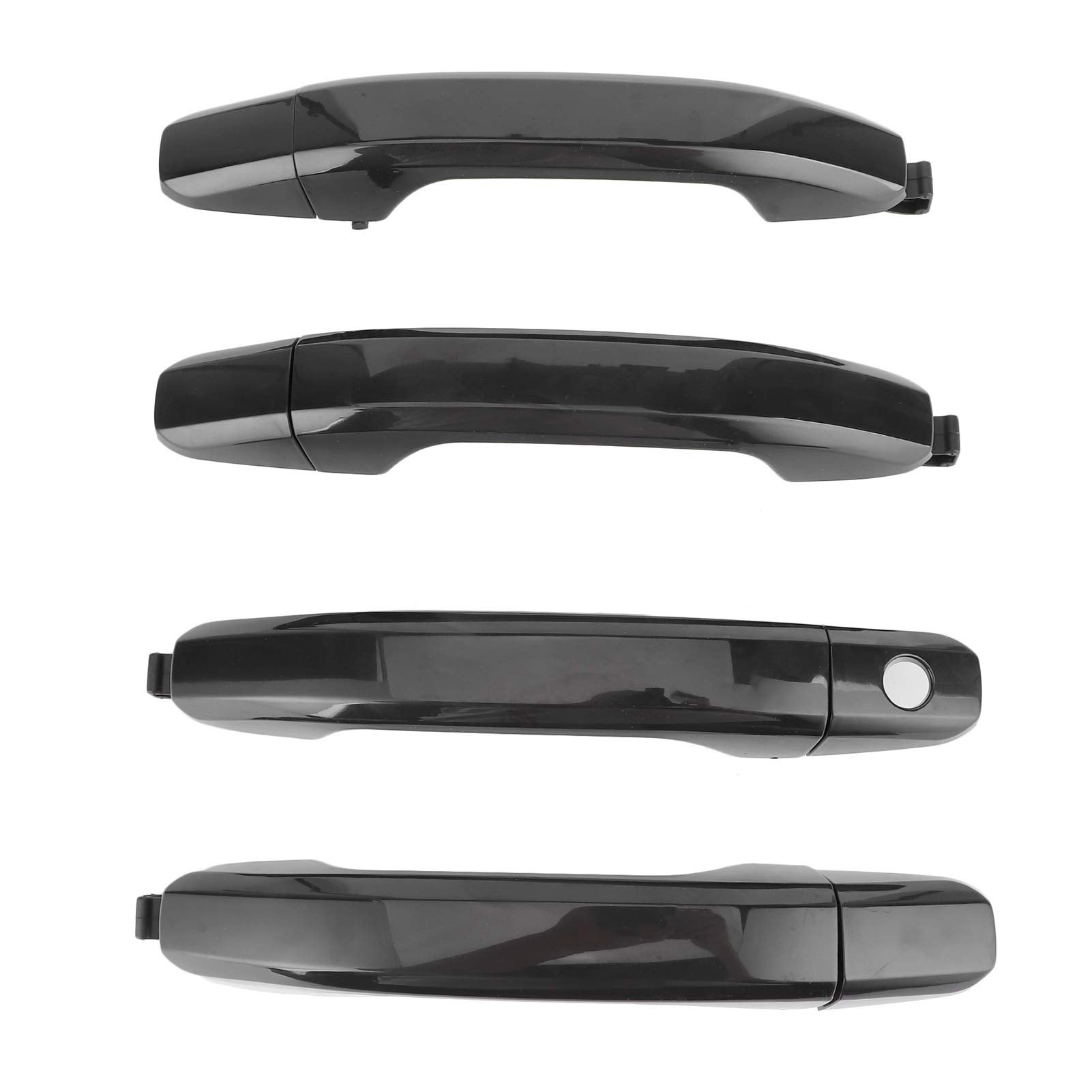 Manijas de puerta de 4 piezas, color negro brillante, 22923605 ...