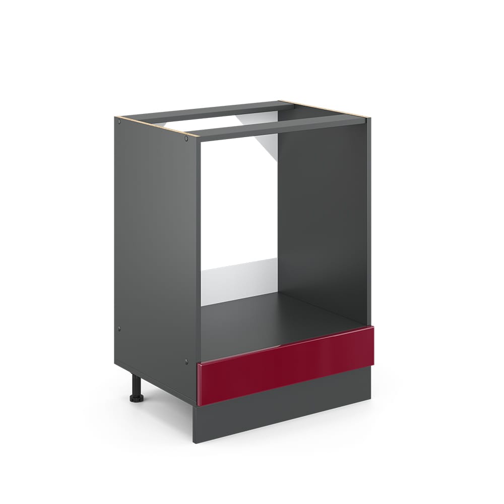 Vicco Meuble Pour Four R Line Rouge Bordeaux Haute Brillance