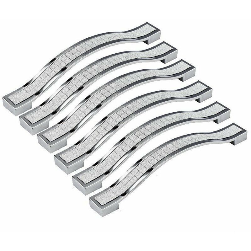 6 tiradores de cristal de 128 mm para puertas, pomos decorativos para ...