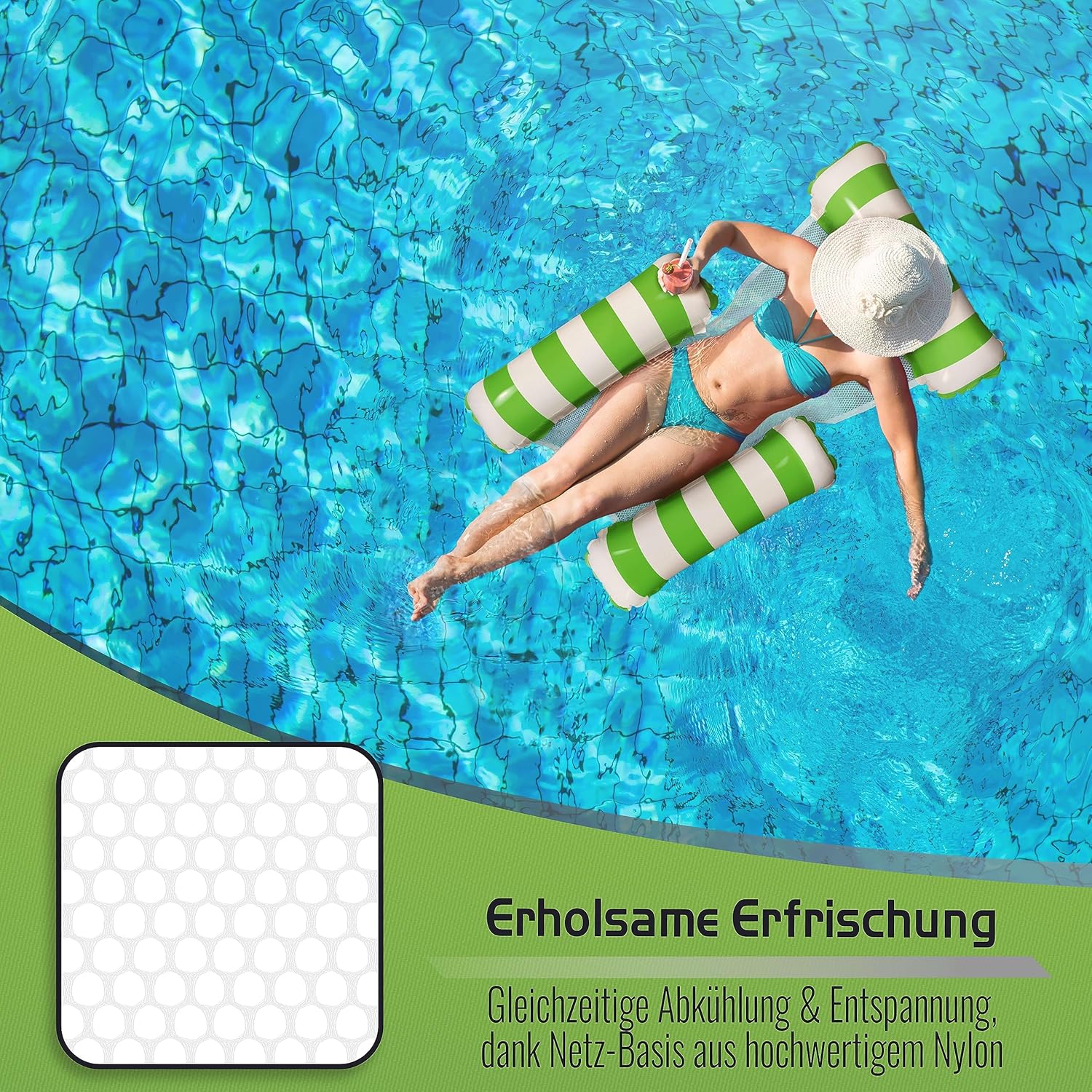Silla hinchable para piscina - Con respaldo y reposabrazos - Perfecta ...