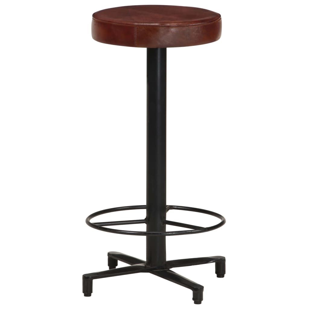 Taburetes de barra de cocina 2 unidades cuero auténtico 66 cm | Leroy ...