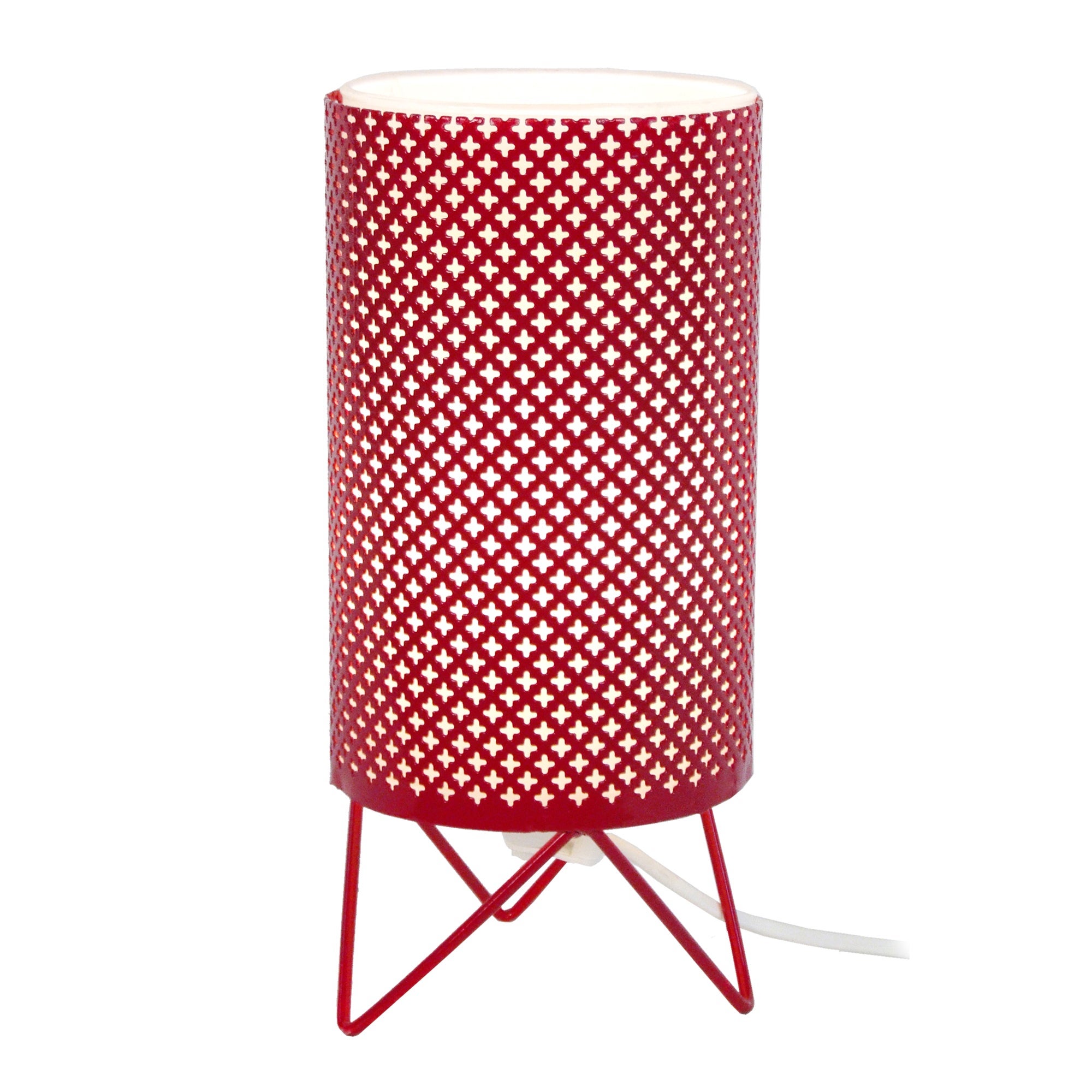 Lampe de chevet TOSEL STOCKHOLM verre rouge D 12 x H 27 cm | Leroy Merlin