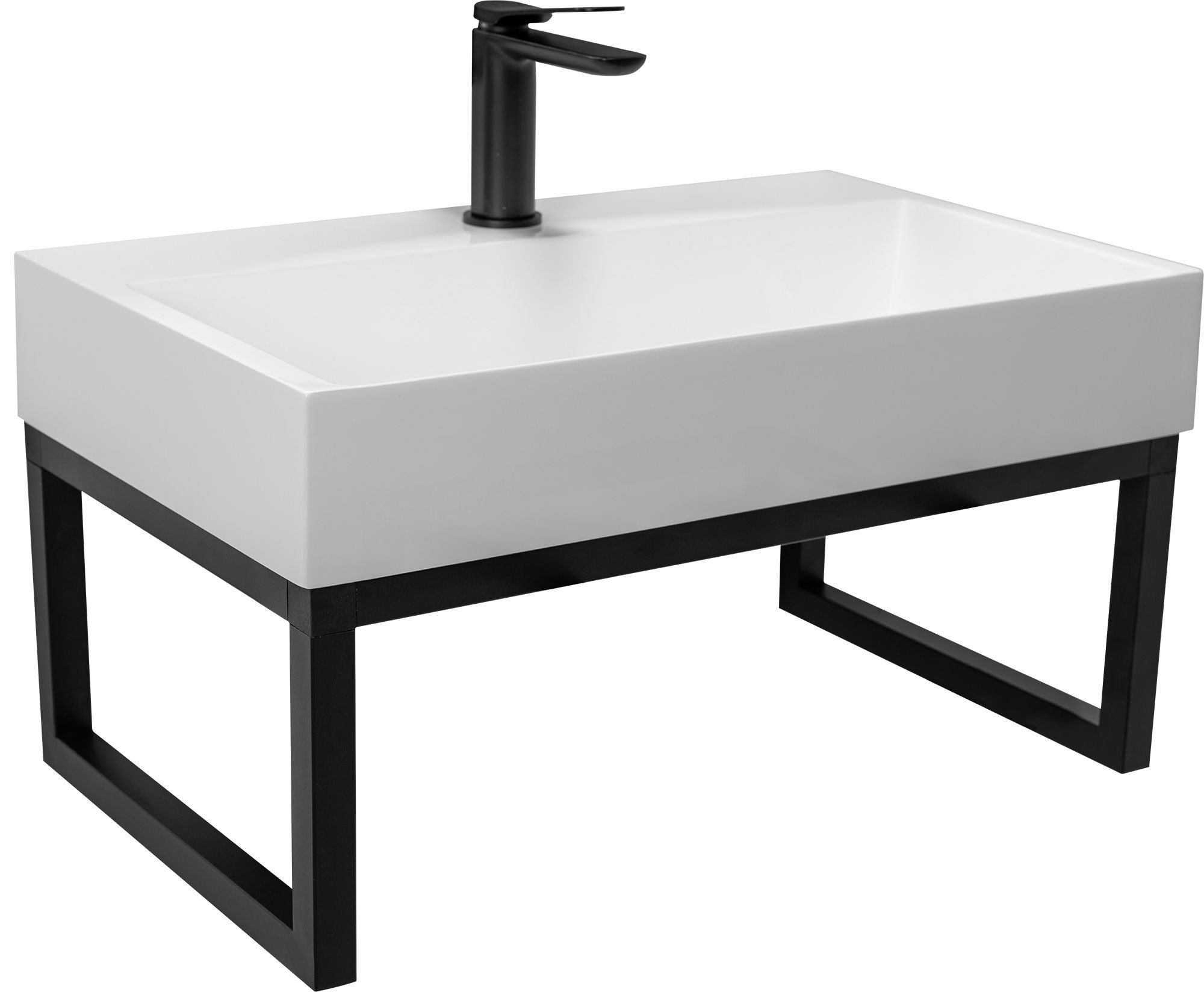 LAVABO DE CONGLOMERADO REA GOYA 60 WHITE + MARCO 60 60X37X14CM | Leroy ...
