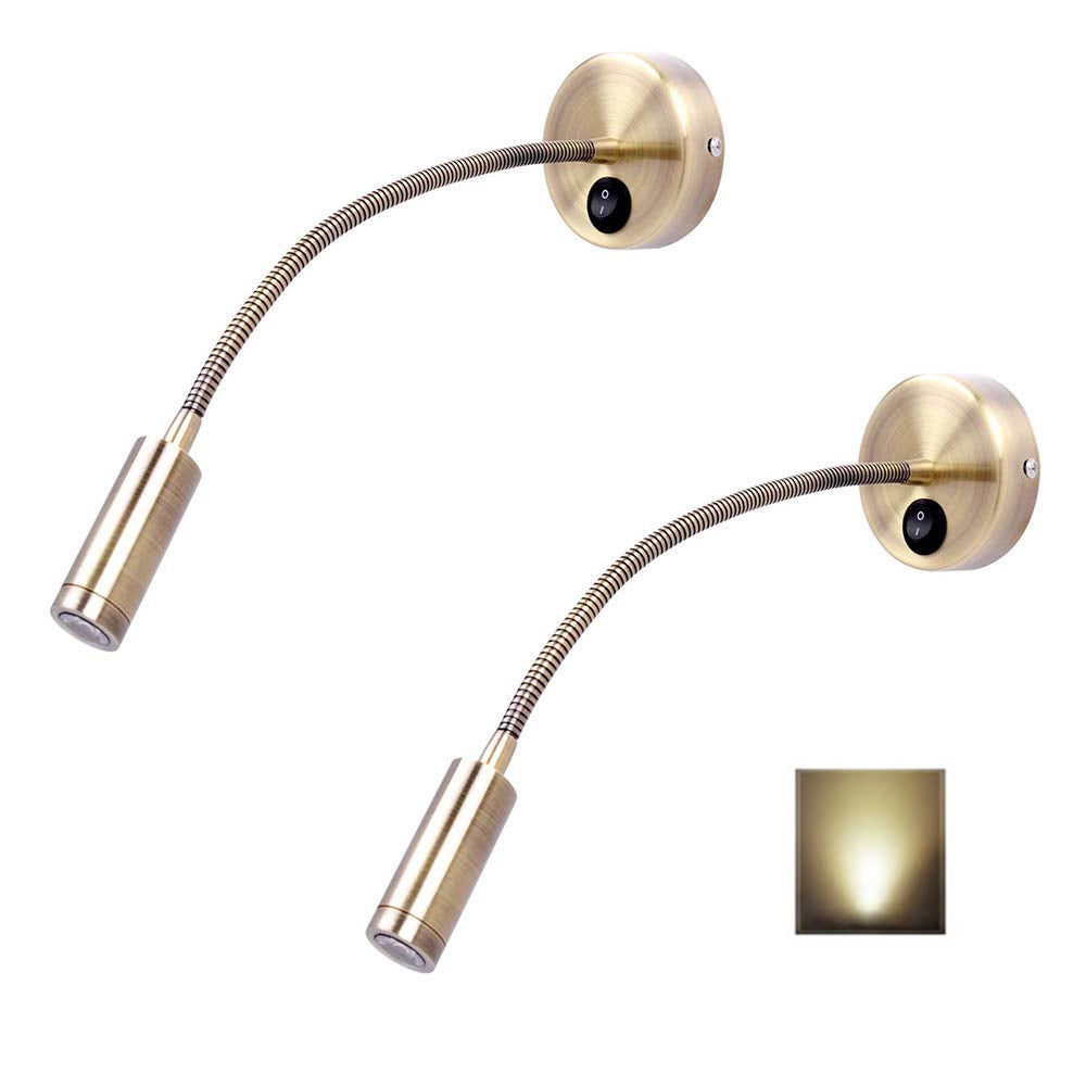 Lot de 2 lampes de chevet LED pour chambre à coucher - Applique LED ...