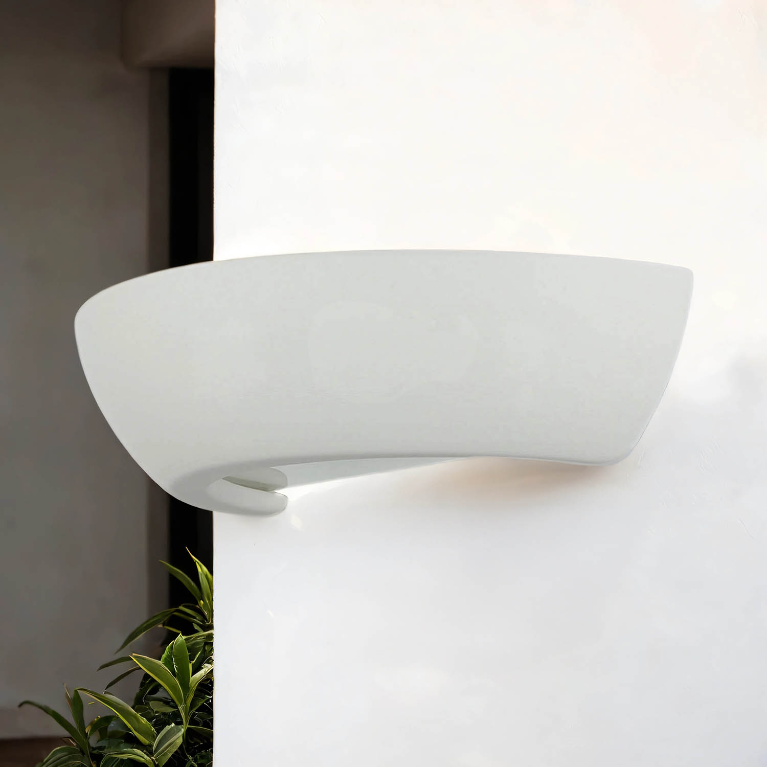 Applique murale plâtre blanc Salon Chambre P:16 cm E27 max. 60 watts ...