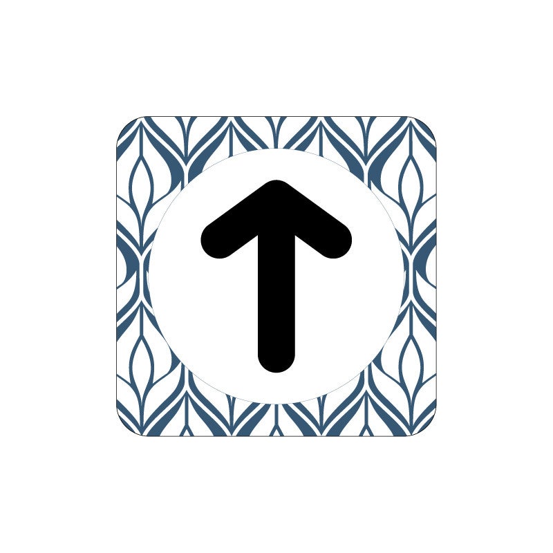 PLAQUE DE PORTE DESIGN SPHERE FLECHE VERS LE HAUT Matière PVC | Leroy ...