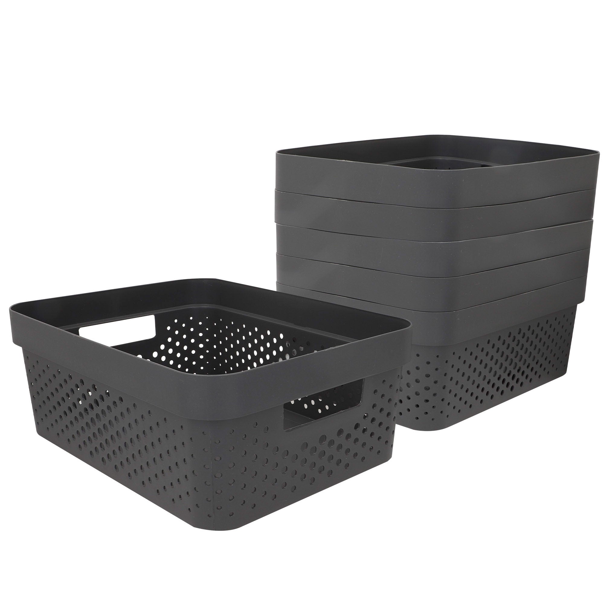 Paniers de rangement gris Curver Pack 6 Infinity 11L | Leroy Merlin