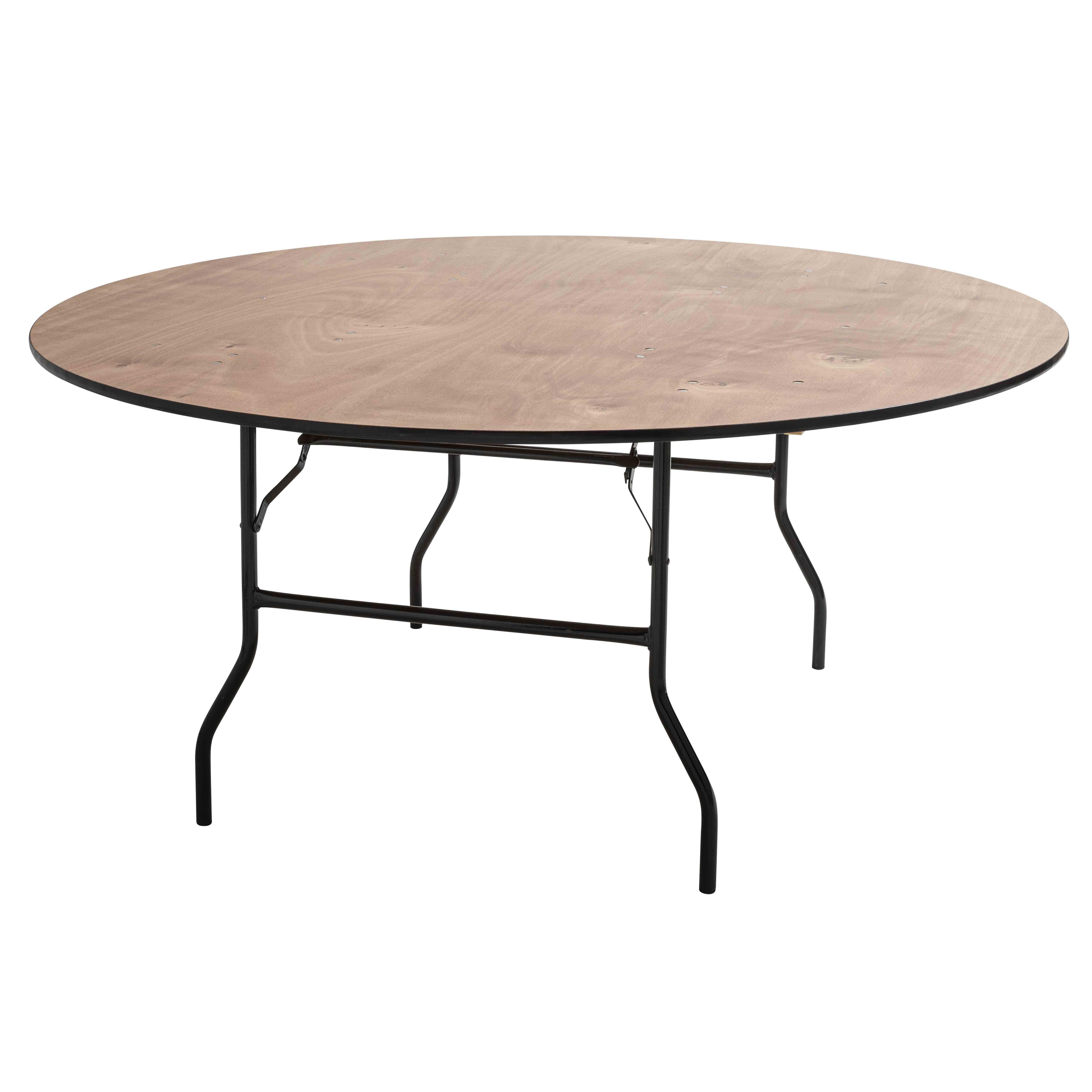 Mesa redonda plegable de madera para 10 personas, de 170 cm | Leroy Merlin