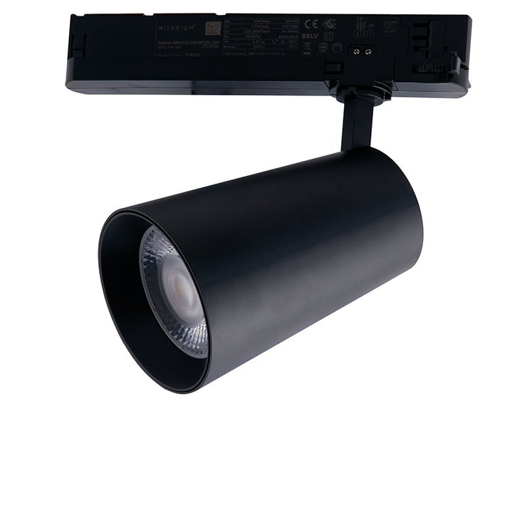 Spot sur rail LED KONE aluminium noir 30W 3000K (lumière chaude ...