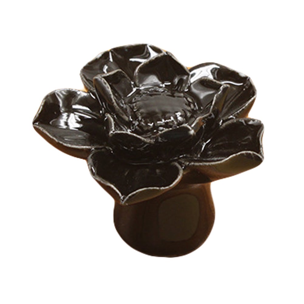 Pomo de cerámica con forma de flor de loto para puerta, cajón, armario ...