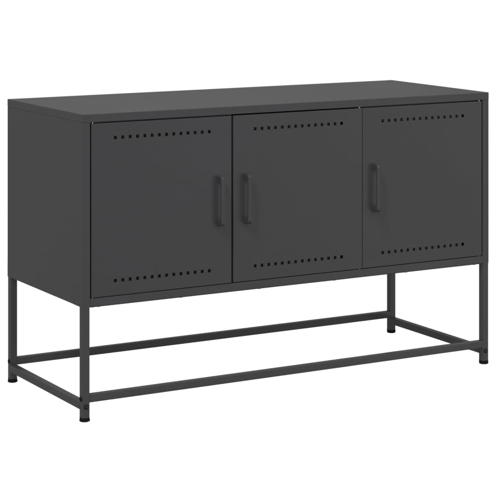 Meuble TV，Banc TV Moderne，Meuble de Rangement noir 100,5x39x60,5 cm ...