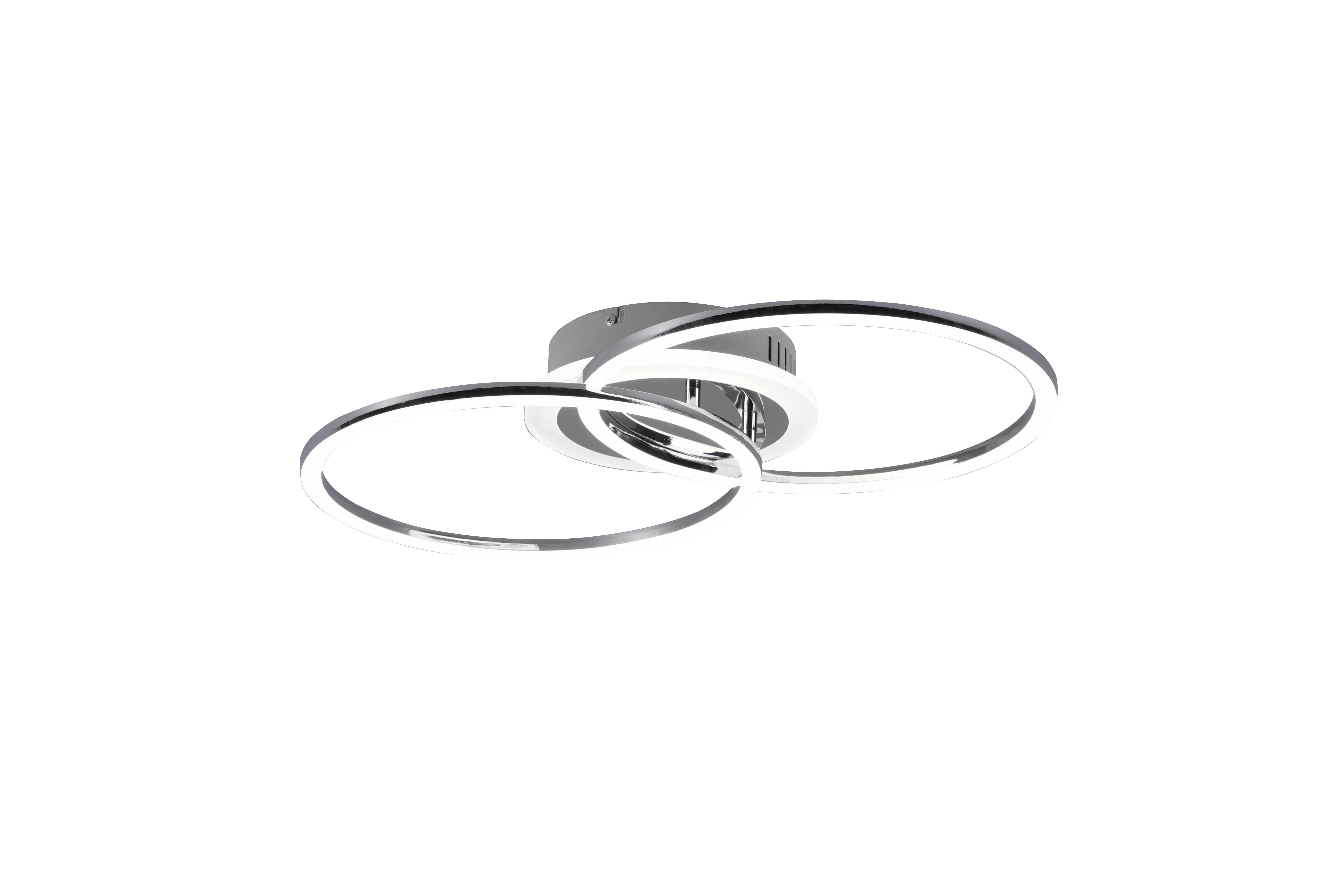 Plafonnier moderne LED intégré Venida RL argent 50cm | Leroy Merlin