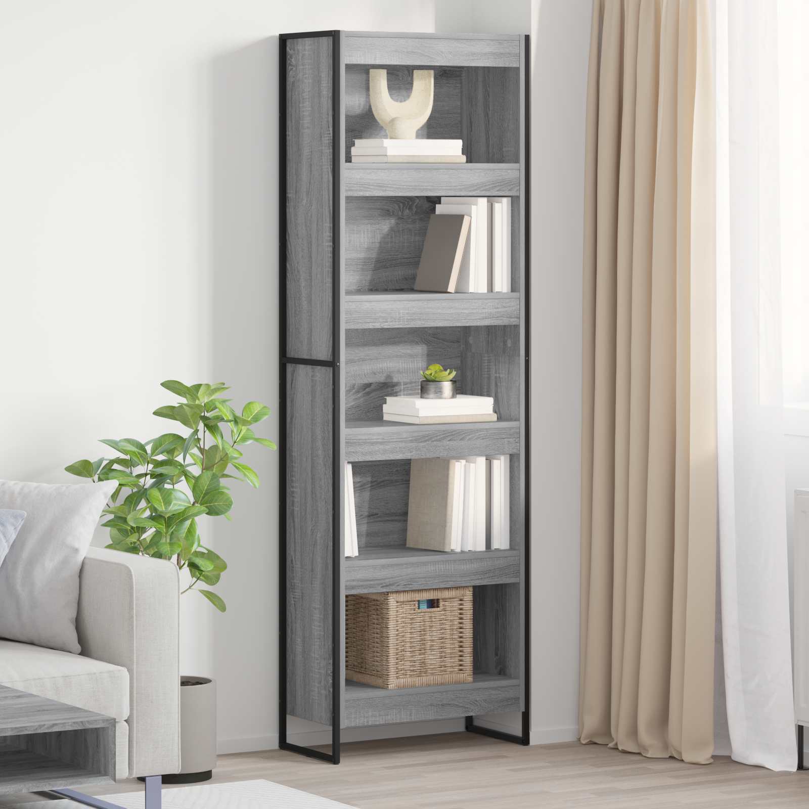 Estantería para libros 2 pcs Gris 80 x 30 x 155 cm | Leroy Merlin