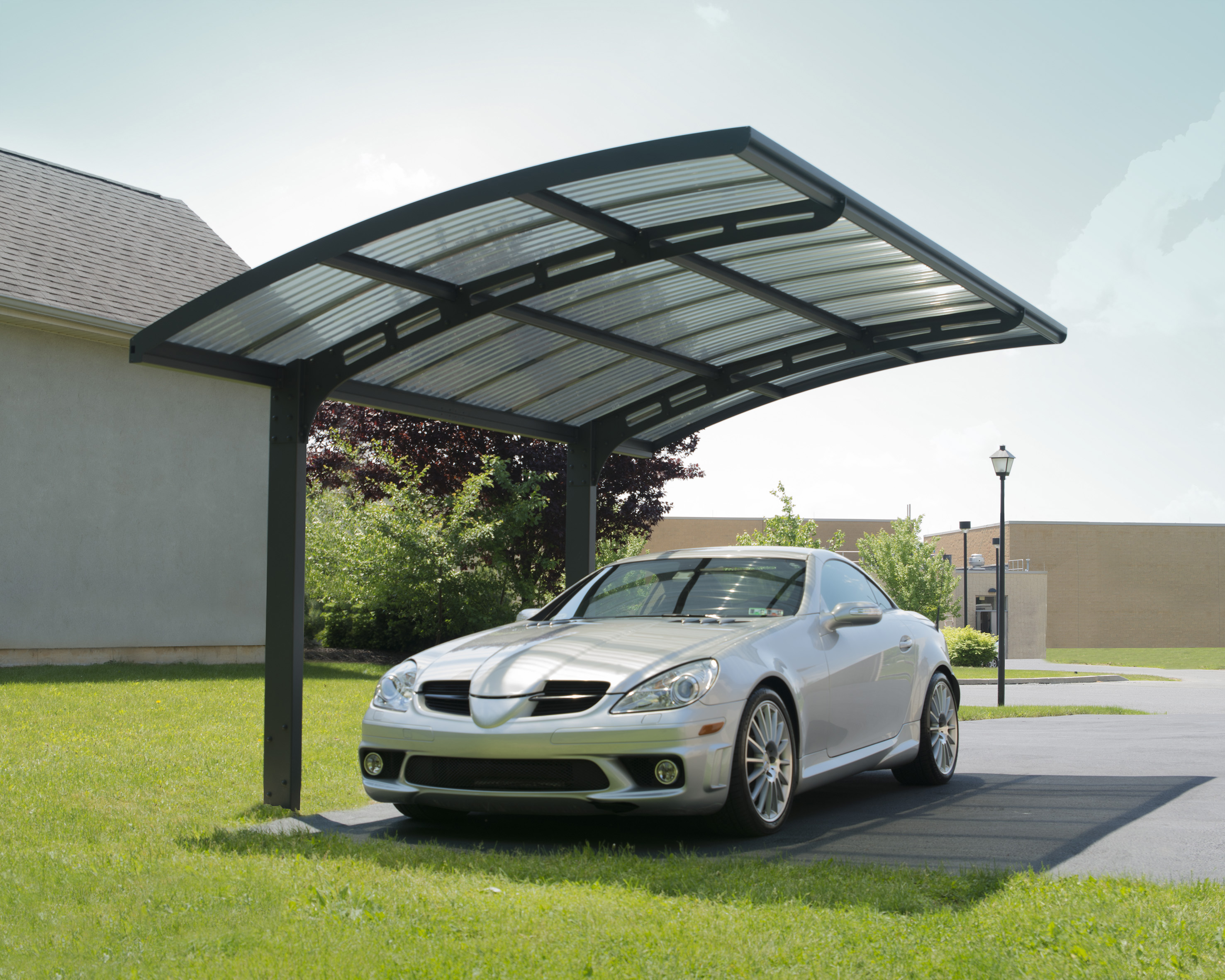 Canopia Carport Arizona Wave Gris 495 X 289 | Leroy Merlin