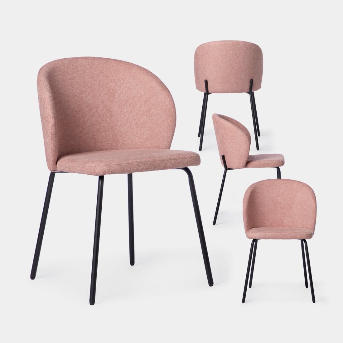 Packs 4 sillas Rosa 49 x 80 cm | Leroy Merlin