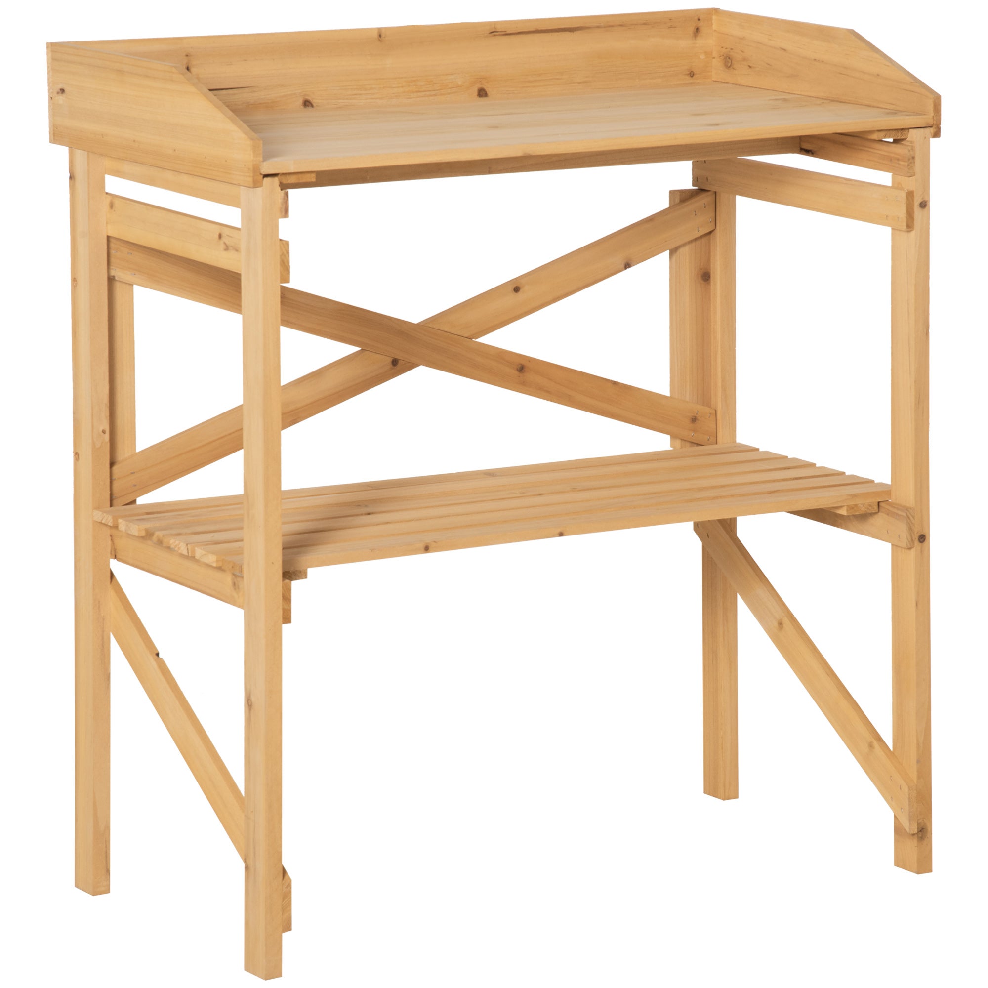 Table de plantation avec espace de rangement 80x40x84cm, table à fleurs ...
