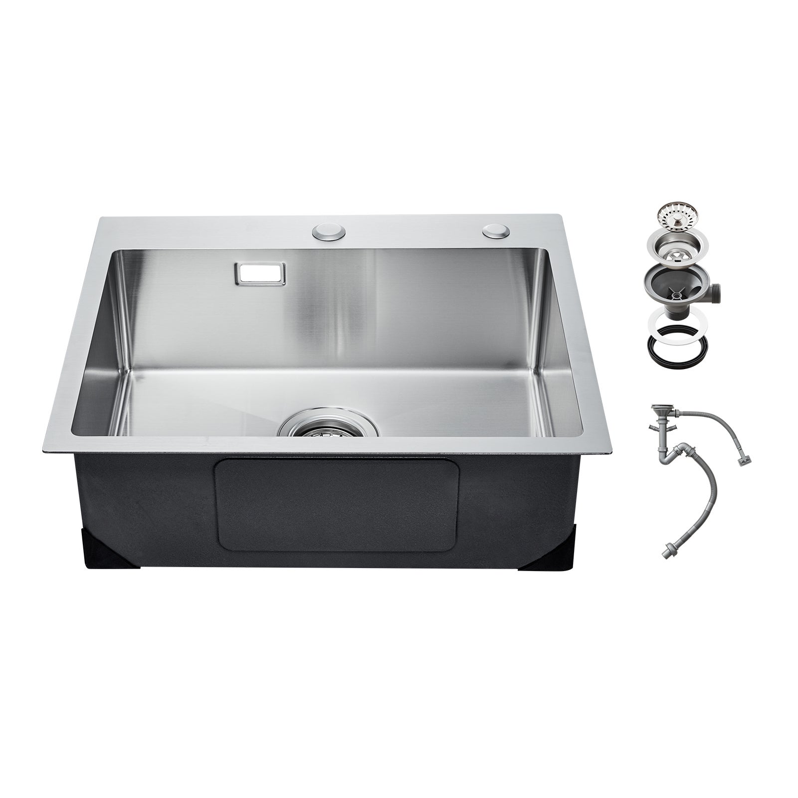 VEVOR Lavello da Cucina 68 cm, Inox 304, Lavello da Montare in Alto ...