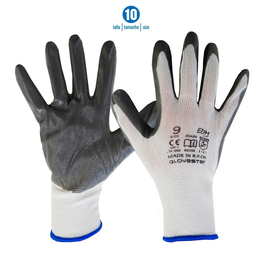 *ult.unidades* guante soporte polyester y recubrimiento de nitrilo ...