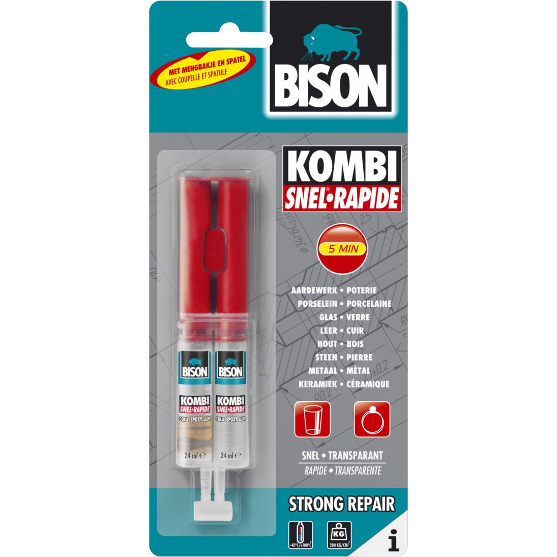Bison Kombi fast Doble jeringa 24 ml Pegamento | Leroy Merlin
