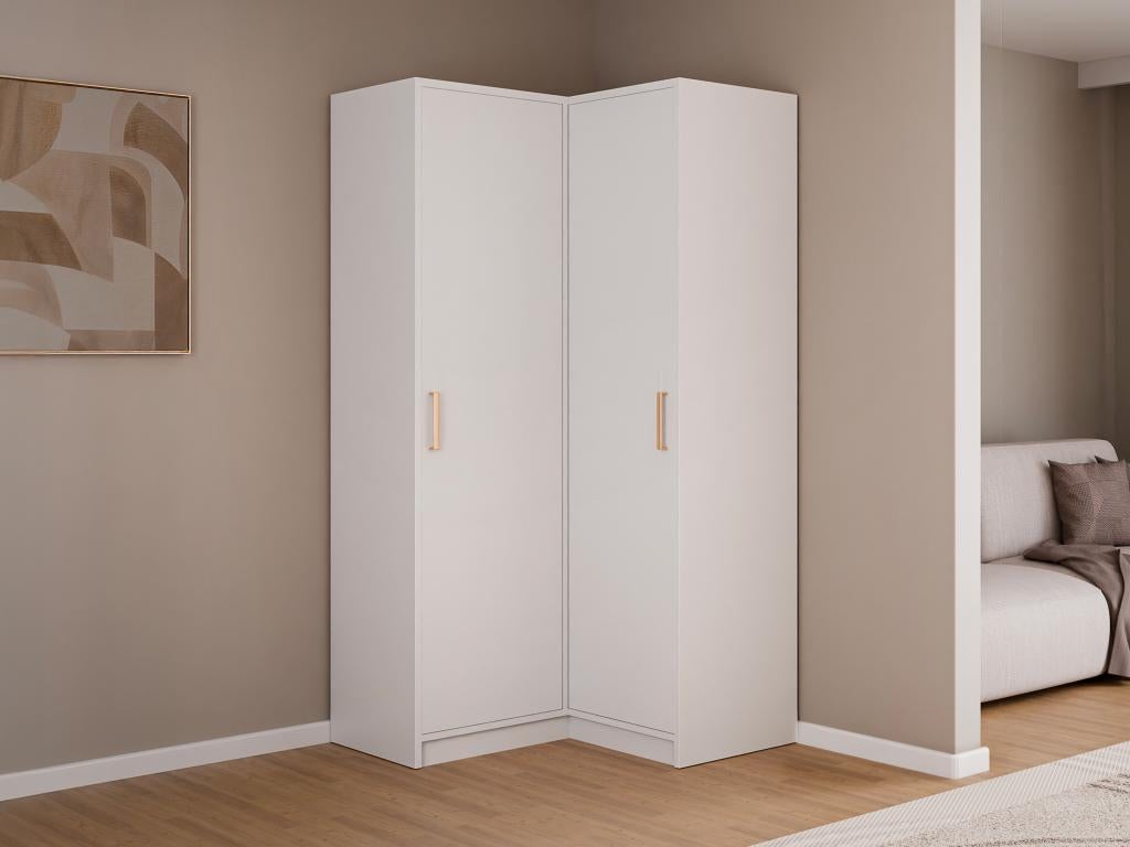 Armoire d'angle 2 portes - L115 cm - Blanc - LIZANDRO | Leroy Merlin