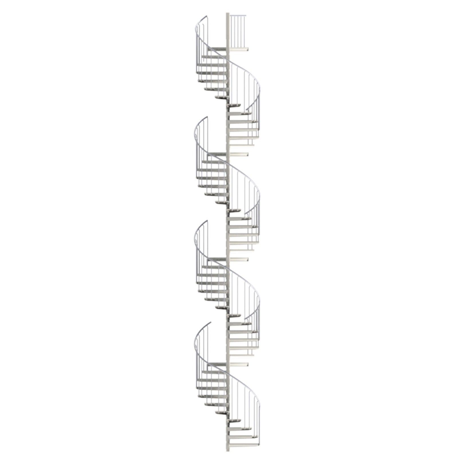 Escalier extérieur / Escalier en colimaçon Ø 130 cm | Hauteurs: 918-935 ...