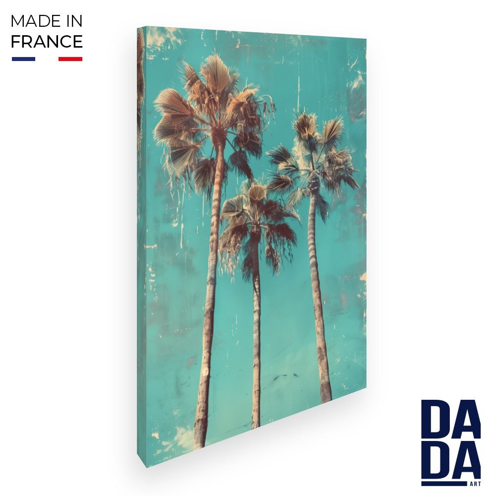 Toile murale Palmiers ensoleillés / 60x90cm / Fabriqué en France ...