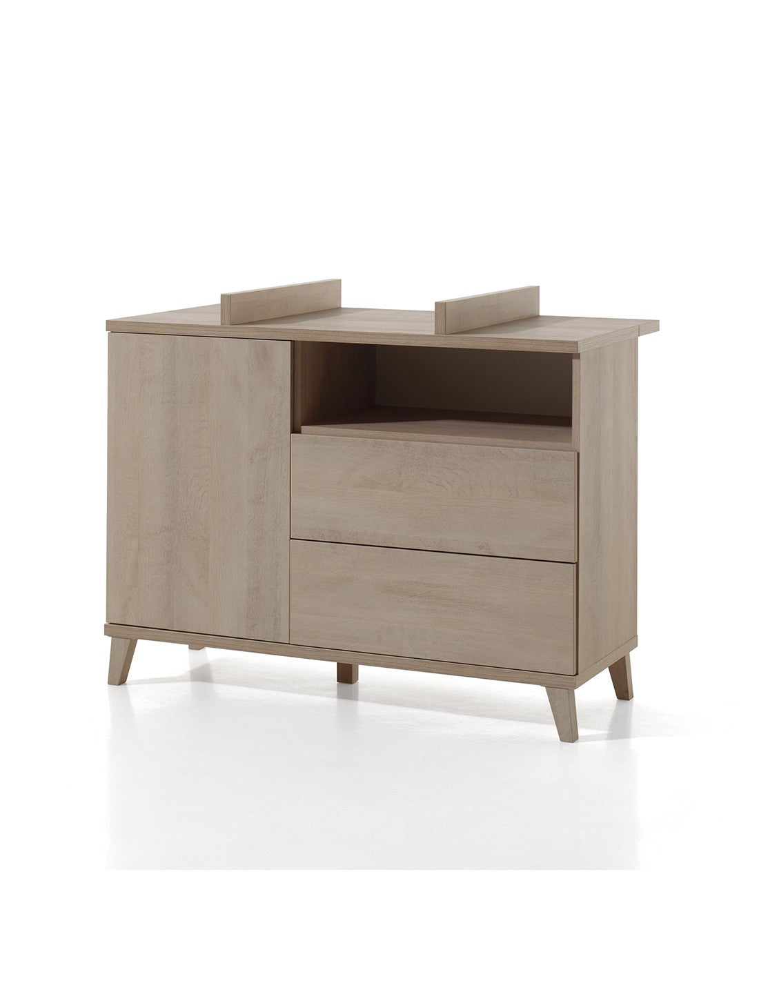 Commode bébé robuste avec table à langer intégrée coloris chêne River ...